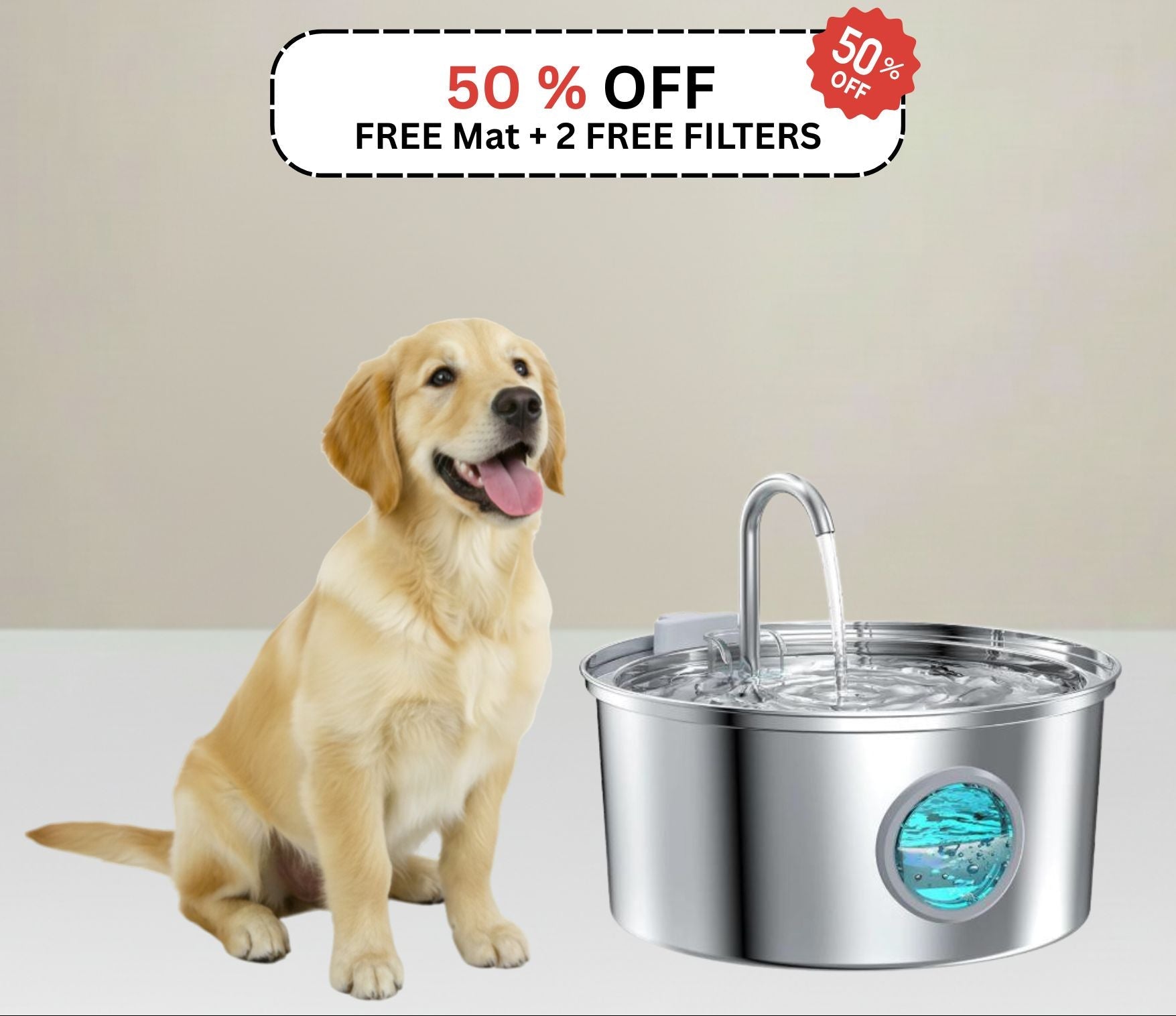 HydroPaws™ - The Smart Filtered Dog Fountain